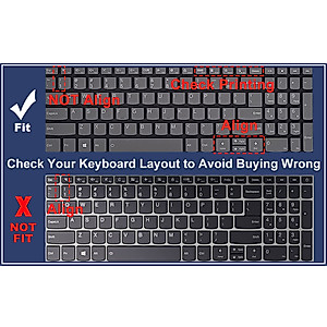 Keyboard Cover for Lenovo Yoga 7i 15.6" 16", IdeaPad 3/IdeaPad 3i 15.6 17.3, IdeaPad 5/IdeaPad 5i 15.6 17.3, IdeaPad Flex 5/Flex 5 15.6, Yoga Slim 7 15, IdeaPad Slim 7 15.6, ThinkBook 15/15P G2 G3 G4