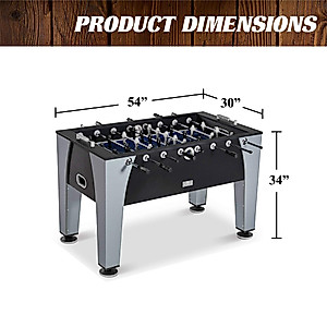Soccer Foosball Table and Balls Set for Adults, Kids - Arcade Football Game Room Furniture 54 in