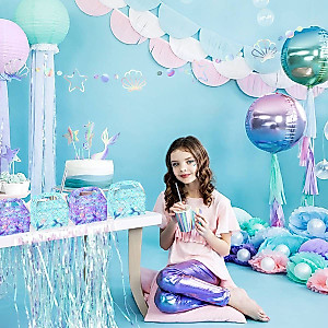 Cieovo 24 Pack Mermaid Party Favor Goodie Gift Boxes, Mermaid Paper Gift Boxes Bags for Under The Sea Theme Kids Birthday Wedding Baby Shower Party Supplies Decoration