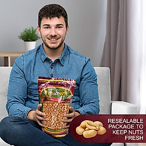Roasted Unsalted Peanuts 5 Pounds (80oz) By We Got Nuts – Premium Quality Kosher Peanut – Healthy & Natural Rich Flavor Snack – Great For DIY Homemade Peanut Butter – Air-Tight Resealable Bag Package