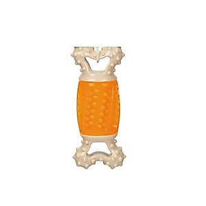 MPP 6" Giggle Bones Tough Dental Dog Toy Durable Unique Shape Texture Massages Gums (Blue)