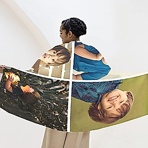 bonim Personalized Picture Blanket Customized Blankets with Photos Text Throw Blanket with Name Text Personalized Blanket Gifts for Birthday Christmas - 50"x 60"