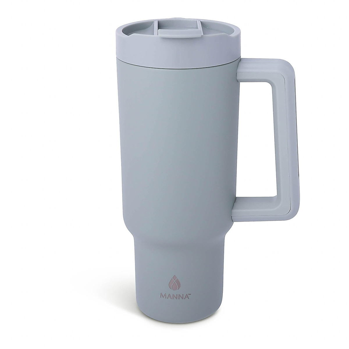 Manna Stainless Steel Double Wall Insulated Tumbler with Smart Seal Dual Sip Lid and Straw Fit Handle - 40 Oz - Soft Meadow Powder Coat