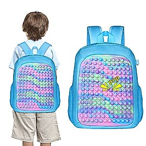 MUCUNNIA Large Pop Backpack for Kids Boys Fidget Backpack School Backpack Fidget Toys Schoolbag School Supplies Christmas Gifts for Kids Teen Birthday Party Travel