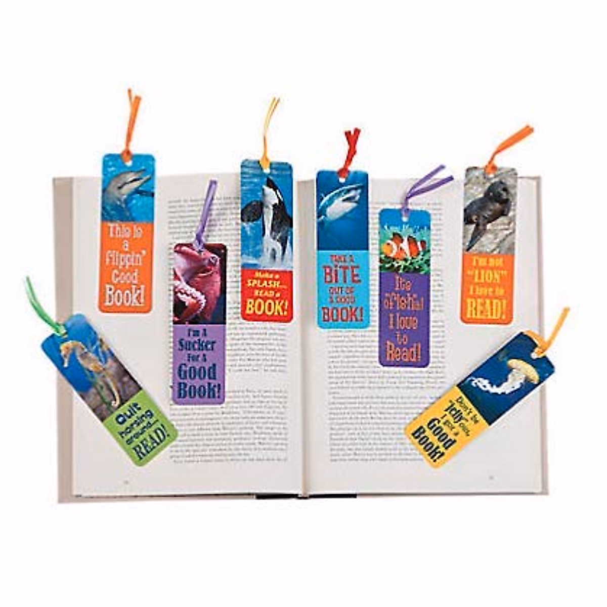 Fun Express 48 Realistic Ocean Animals Kids Bookmarks Under Sea Ocean Classroom Home School