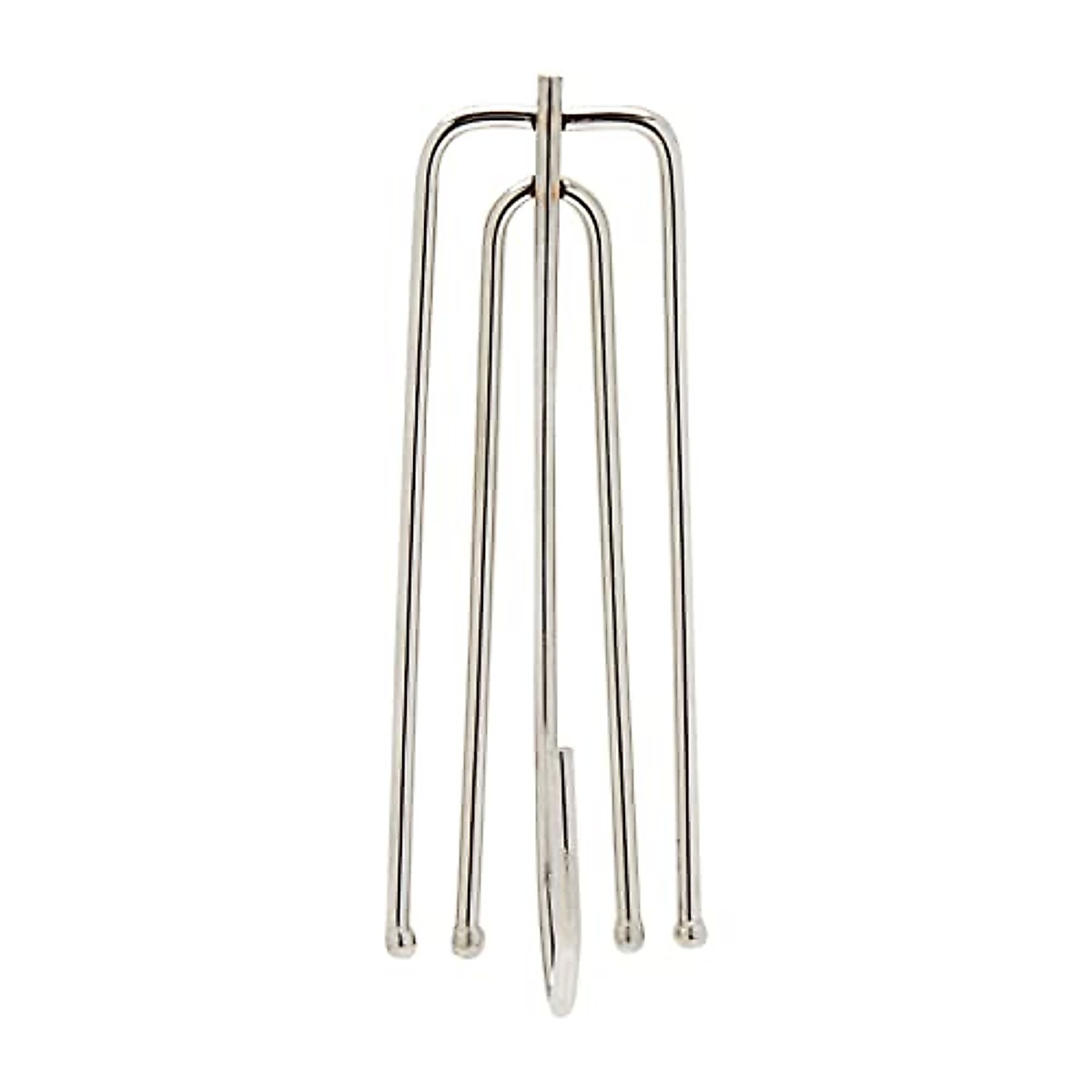 60 Pack Pinch Pleat Curtain Hooks for Drapes, 4-Prong Stainless Steel Drapery Pins (2.7 x 1 x 0.6 in)