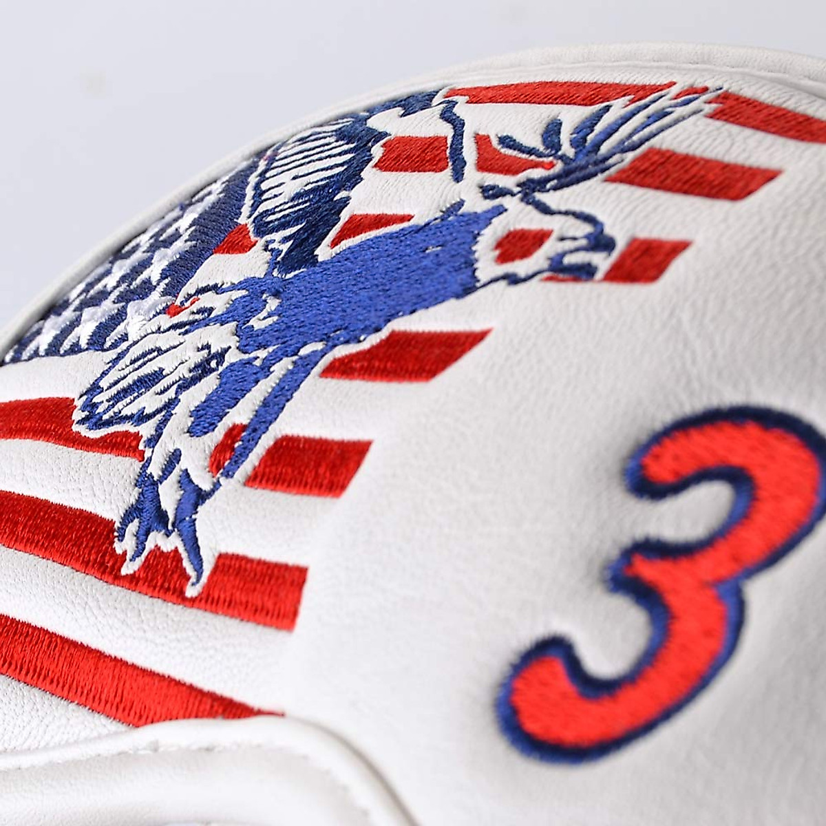 GOOACTION 11PCS USA Eagle Golf Club Iron Headcovers American Stars Stripes Flag Pattern Thick Synthetic Leather Patriotic Golf Head Covers Set