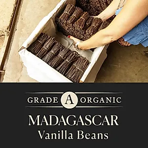 10 Organic Madagascar Whole Vanilla Beans, Grade A Vanilla Pods, Premium Vanilla Beans for Making Extract & Baking - Cook’s