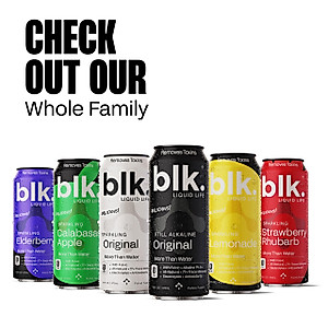 Blk. PH 8+ Natural Alkaline Mineral Still Water Electrolyte Infused with Fulvic and Amino Acids, Zero Sugar Drink, Original, 16.9 Ounce, Pack of 12