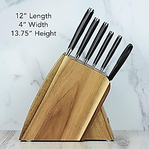 Wusthof Classic Ikon 7 Piece Slim Knife Set with Acacia Block