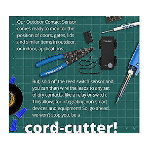 YoLink LoRa Smart Outdoor Contact Sensor & SpeakerHub Starter Kit: SpeakerHub Audio hub, (2) Gate & Shed Door Sensors, Email/SMS/Push Alerts, 1/4 Mile Open Air Range, Alexa, IFTTT, Home Assistant