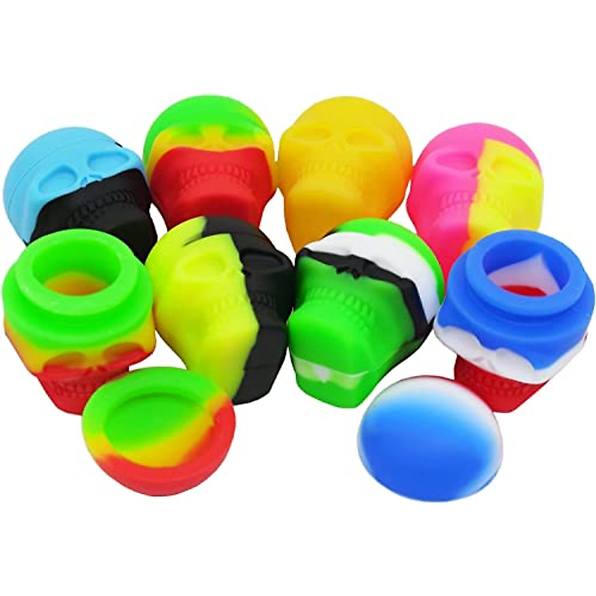 Vitakiwi Silicone Concentrate Containers Non-stick Oil Jars (3ML Skull)