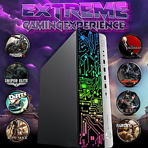 HP G3 Gaming Desktop PC, Intel Core i7 6th Gen, AMD RX 550 Graphics, 32GB RAM, 240GB SSD + 2TB HDD, MTG New 24 Inch Monitor, RGB Keyboard Mouse, Headphone, Webcam, Win 10 Pro (Renewed)