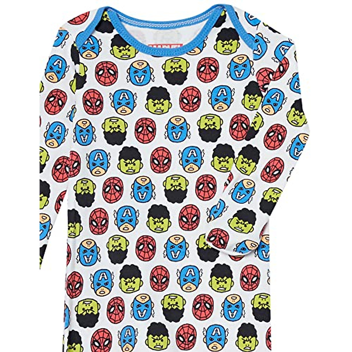 Amazon Essentials Disney | Marvel | Star Wars Baby Boys' Sleeper Gowns, Pack of 3, Marvel Friends, 0-6 Months