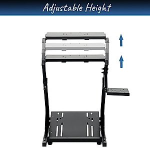 CO-Z Foldable Racing Steering Wheel Stand, Height Adjustable Plus Gearshift Mount Compatible with Logitech G920 G27 G25 G29 Racing Wheel and Pedal, Thrustmaster T80 T150 TX F430 Gaming Wheel Stand