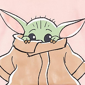 STAR WARS The Mandalorian Baby Yoda Little Girls Pullover Sweatshirt & Pants Pink 7-8