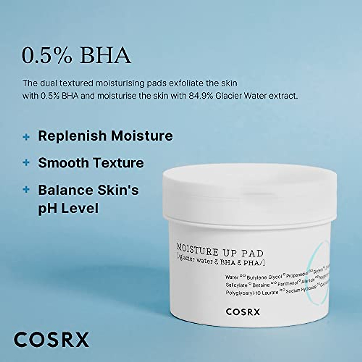 COSRX Propolis Cleansing Pad, BHA, Gentle Daily Exfoliant for Sensitive Skin, Preventing Breakouts, Moisturizing, Nourishing, Acne & Blemish Care, 70 Pads, Animal Testing-Free, Artificial Fragrance-Free, Parabens-Free