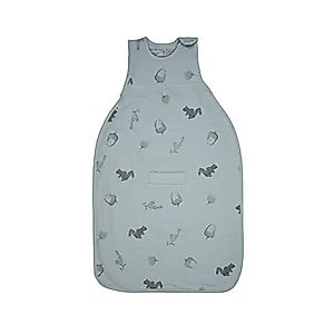 Merino Kids Duvet-Weight Baby Sleep Bag for Babies 0-2 Years, Acorn Print - Light Grey