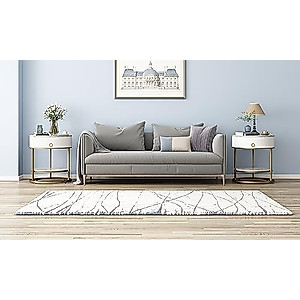 OIOG Round Side Table with Drawer, 2 Tier Night Stand with Shelf, Modern Side Table with Gold Legs for Living Room, Bedroom, Dorm, Marbling Natural Stone/Gold