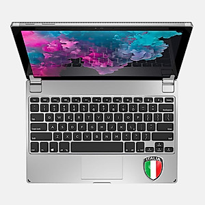 Biomar Labs 2 x 3D Domed Silicone Stickers Decals Car Motorcycle National Italy Italian Flag F 148