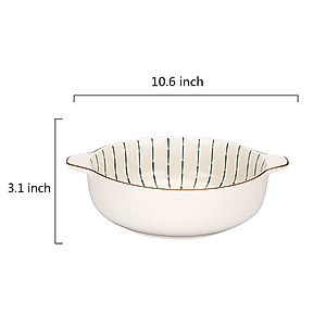 MDZF SWEET HOME Ceramic Large Noodle Bowl 68 Oz Soup bowl Salad Bowl