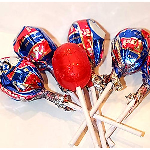 Tutsi Pop La Original Mexican Candy Pops with Cherry Flavor with Tutti Frutti Gum Center, 21.2 Oz