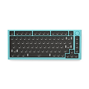 Glorious Top Frame for GMMK PRO - 75% Keyboard with Knob Gaming - Aluminum Mounting Frame for Custom Mechanical Keyboard for PC Gaming and Programming (Aqua Blue)