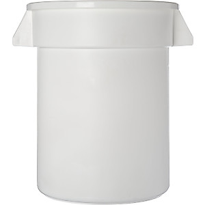 CFS 34102002 Bronco Round Waste Container Only, 20 Gallon, White