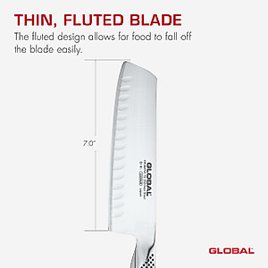 Global Knives Global 7" Hollow Ground Vegetable Knife, L, Silver