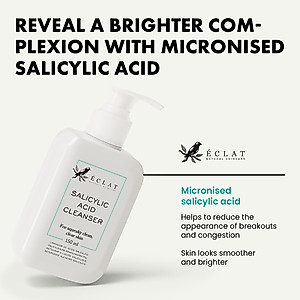 BLEMISH-FIGHTING Acne Face Wash - Salicylic Acid Cleanser with Niacinamide, Vitamin E & Green Tea, Salicylic Acid Face Wash, Facewash Pore Cleanser for Women & Men, Foaming Cleanser For Regular & Oily