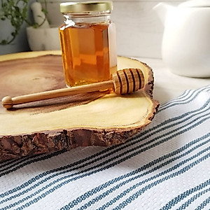 Lipper International Acacia Wood Large Slab Lazy Susan with Bark Rim