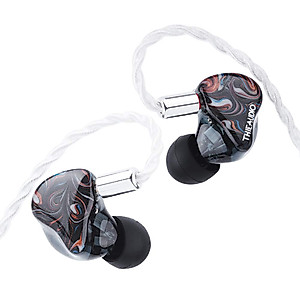 Linsoul THIEAUDIO Legacy 4 1DD+3BA Hybrid Driver in-Ear Monitor with 2 Tuning Switch, Detachable 7N OCC 0.78mm 2Pin Cable, Custom Faceplate