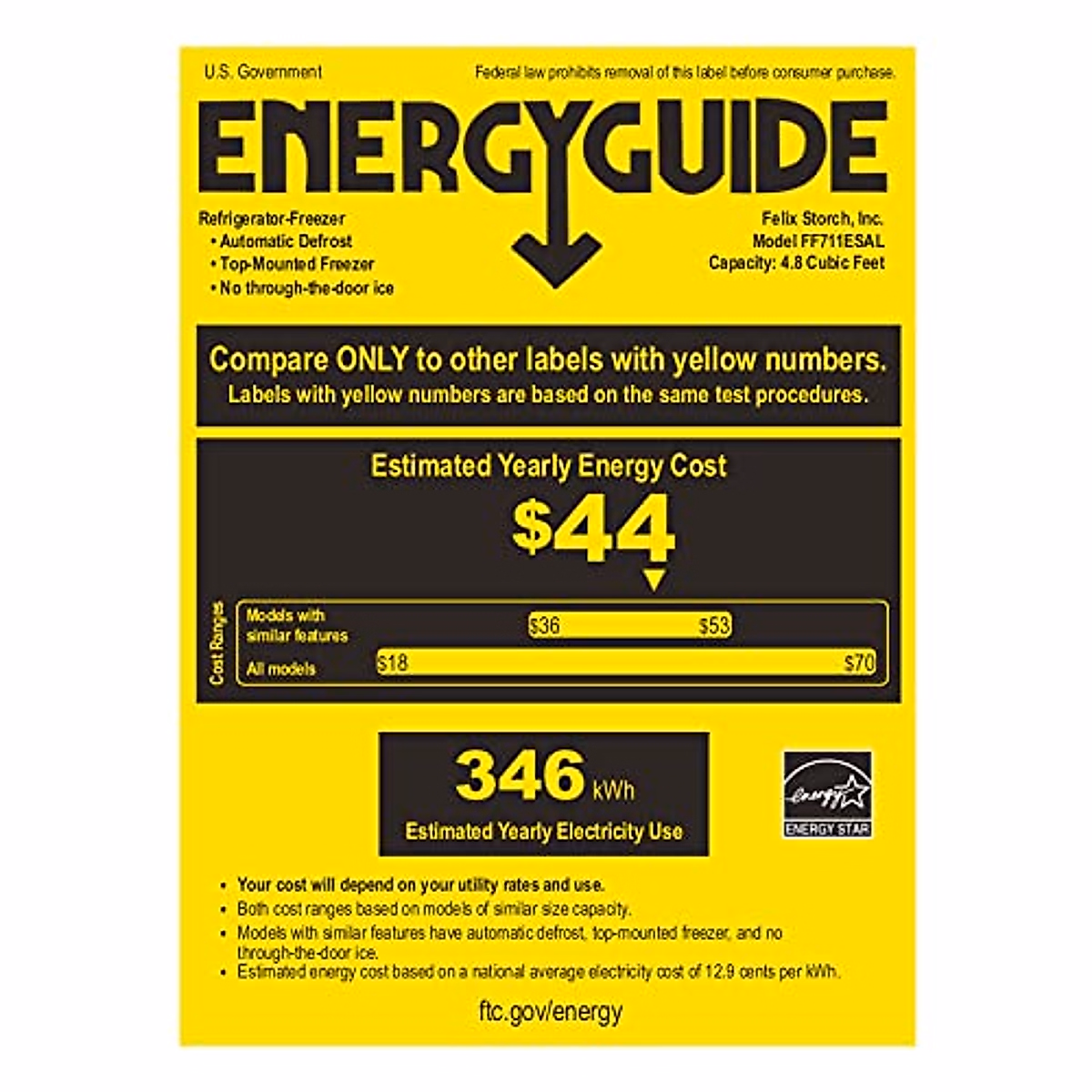 Summit Appliance FF711ESAL 19 inches Wide Senior Living Refrigerator-Freezer, Towel Bar Handles, No-Frost Operation, Interior light, ADA Compliant, Anti-tip Bracket, Adjustable Thermostat, White