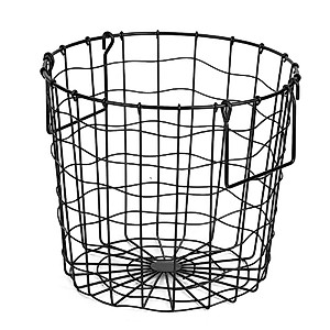 RXMORI Iron Wire Laundry Hamper, Nusery Storage Basket Bin, Bathroom Iron Dirty Clothes Laundry Basket Storage Holder Organizer, Laundry Sorter Clothes Basket Organizer