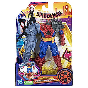 Marvel Spider-Man: Across The Spider-Verse Cyborg Spider-Woman Toy, 6-Inch-Scale Deluxe Action Figure, Toys for Kids Ages 4 and Up