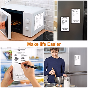 Joyberg Grocery List Magnet Pad for Fridge, 2 Pack Magnetic Notepads for Refrigerator, Magnetic Grocery List Pad for Fridge, Full Magnet Back Shopping Lists, 60 Sheets Per Note Pads