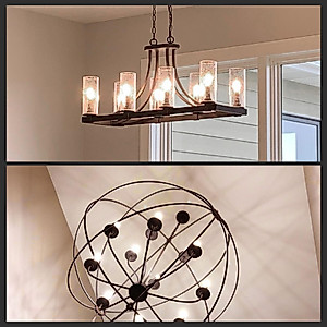 CRLight Dimmable LED Candelabra Bulb 70W Equivalent 700LM, 6 LED Filaments Real 6W LED Chandelier Light Bulbs, 3000K Soft White, E12 Base, B10 Candle Clear Glass Decorative Bulb, Pack of 4