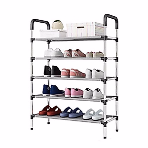 DINGZZ Simple Shoe Rack, Dormitory Multilayer Simple Shoe Rack, Household Capacity, Multifunctional Stainless Steel