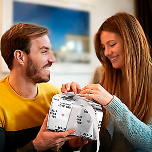 CENTRAL 23 I Love You Wrapping Paper - Funny Wrapping Paper - 6 Sheets Assorted Gift Wrap - Wedding Anniversary Valentines - For Men Women - Husband Wife - Comes With Fun Stickers