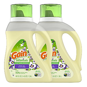 Gain Botanicals Plant Based Laundry Detergent, White Tea & Lavender, 46 Fl Oz (Pack of 2)