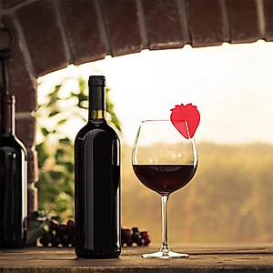 ELANE 6 Pcs Drink Markers for Glasses,Drinking Buddies Drink Markers Wine Glass Charms,Wine Charms for Stem Glasses