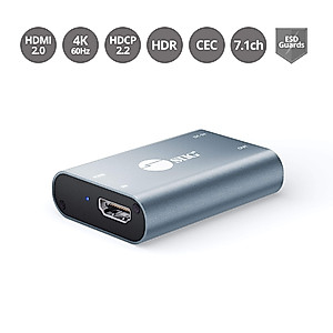 SIIG HDMI 2.0a HDCP 2.2 to 1.4 Converter 4K @60Hz YUV 4:4:4, HDR, CEC Pass-Through, Signal Cleaner/Repeater, USB Powered Up to 20M Extension TAA Compliant (CE-H24L11-S1)