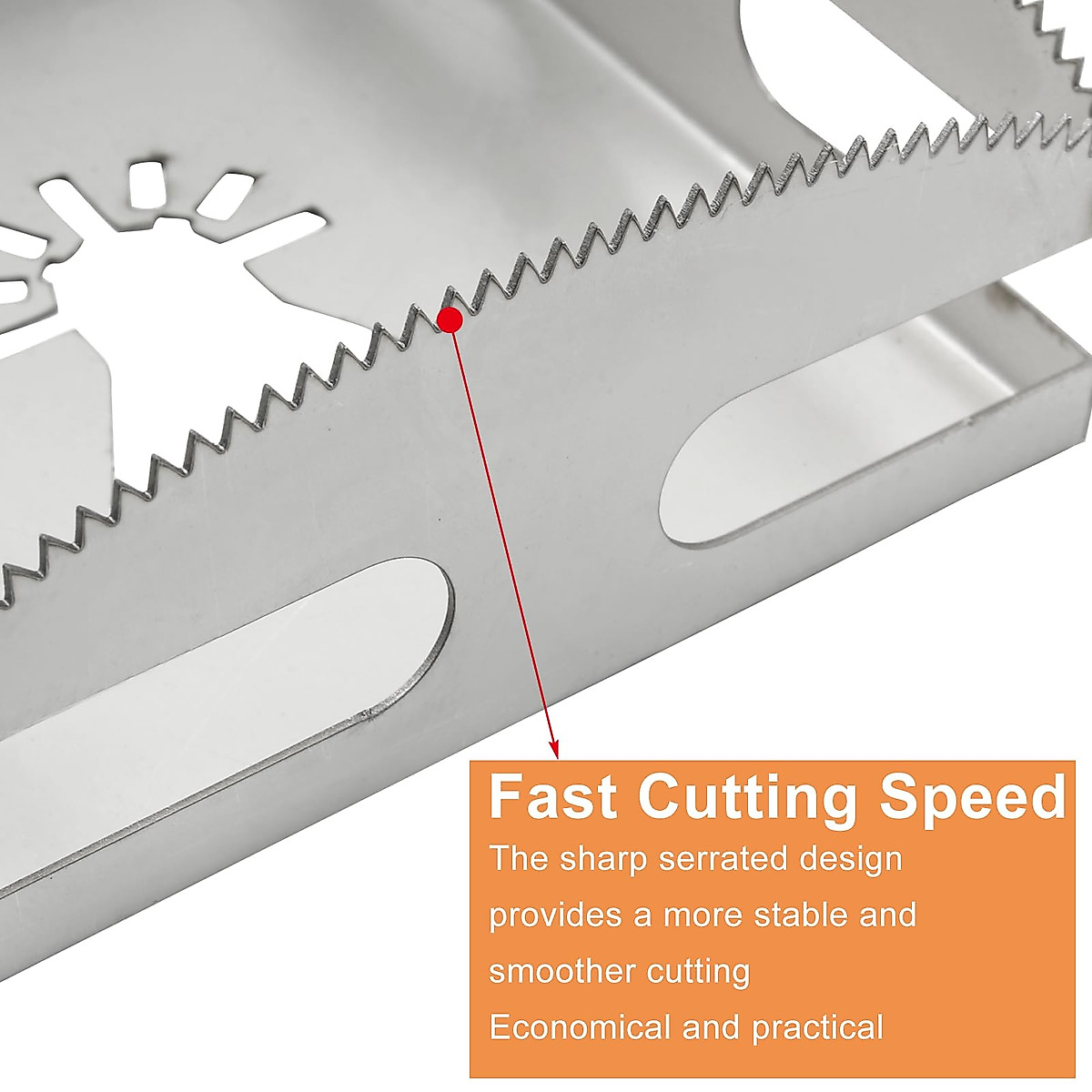 Biaungdo Square Slot Cutter, 2 Pcs Stainless Steel Rectangle Precise Slot Cutter Carving One Step in Place for Plastic Oscillating Multi-Tools Milling Cutter for Drywall/Plastic Metal/Wood(Silver)