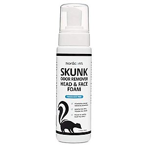 Skunk Odor Remover Head & Face Foam – Removes Skunk Odor from Pets, Carpets, Clothing and More – 7.5-Ounce
