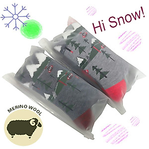 HIGHCAMP 2 Pairs Kids Merino Wool Ski Snowboard Socks Boy Girl Toddler Snow Socks/Norway Pink, S