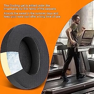 SoloWIT Cooling Gel Replacement Ear Pads Cushions for Beats Studio 2 & Studio 3 Wired & Wireless Headphones, Earpads with High-Density Noise Isolation Foam, Added Thickness - Black