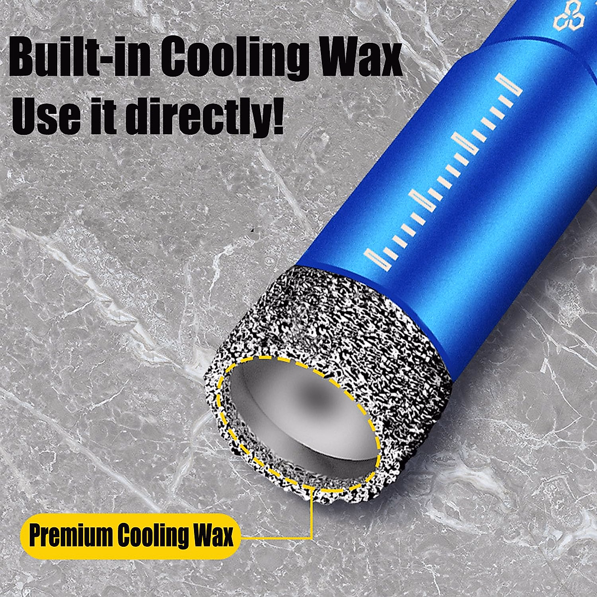 9 Pack Premium Diamond Drill Bit Set - Versatile Tools for Precise Drilling on Porcelain, Ceramic, Glass, Marble, and More