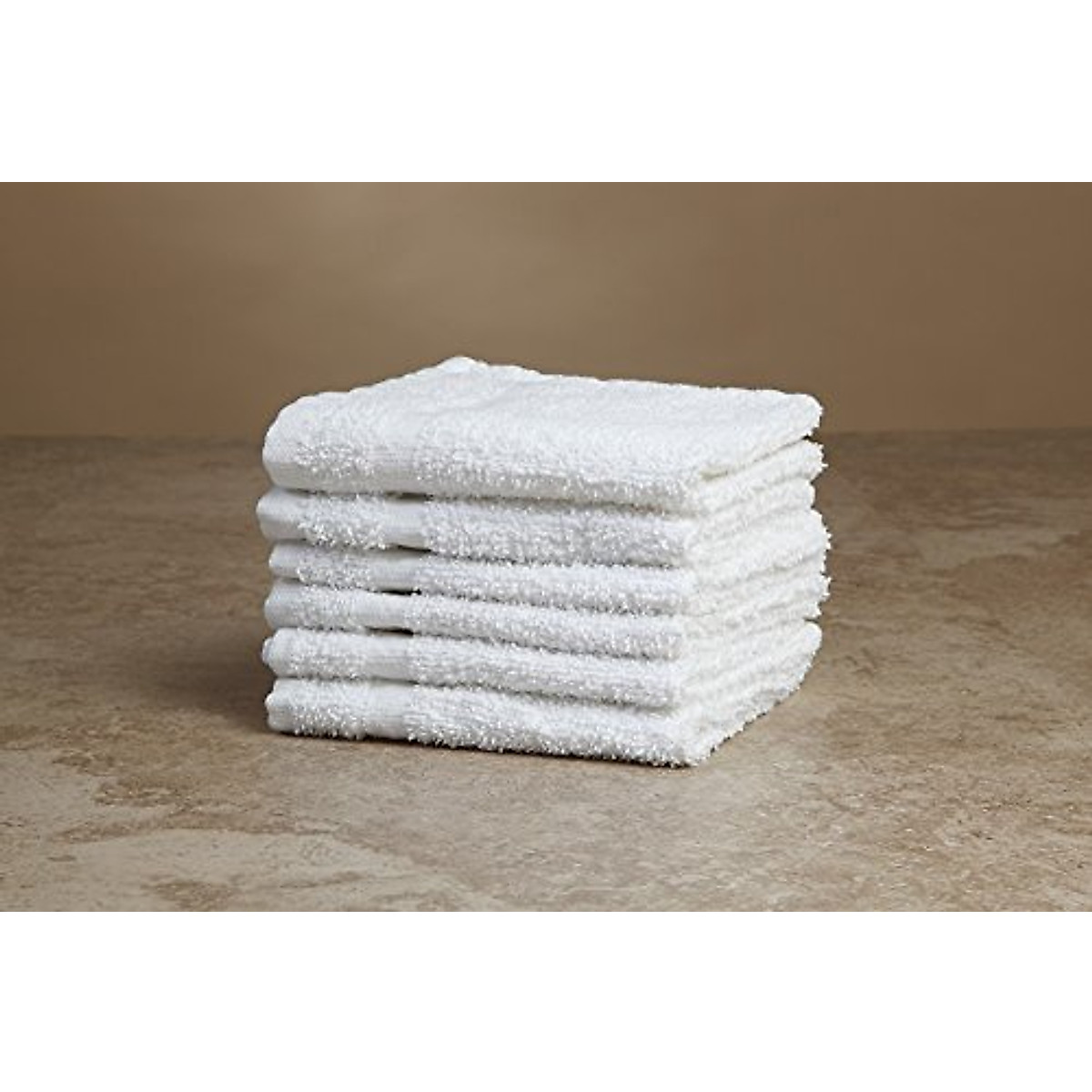 Wash Cloth Towels, 60-Pack, 100% Natural Cotton, 12 x 12, Bulk Pack, Soft and Absorbent, Machine Washable, White (60-Pack)