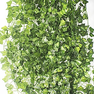 AITISOR 24 Pack Fake Ivy Leaves Artificial Ivy Garland Greenery Garlands Hanging Plant Vine for Wedding Wall Party Room Astethic Stuff Decor