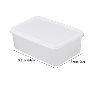 Cabilock Fridge Boxes 6Pcs 0.5L Convenient Food Storage Containers with Lids Daily Use Freezer Boxes Food Meal Prep Containers Lightweight Reusable